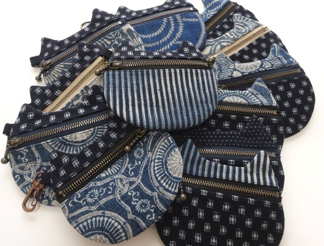 古布 猫ちゃんの形のポーチ no11 | iichi ハンドメイド・クラフト作品・手仕事品の通販