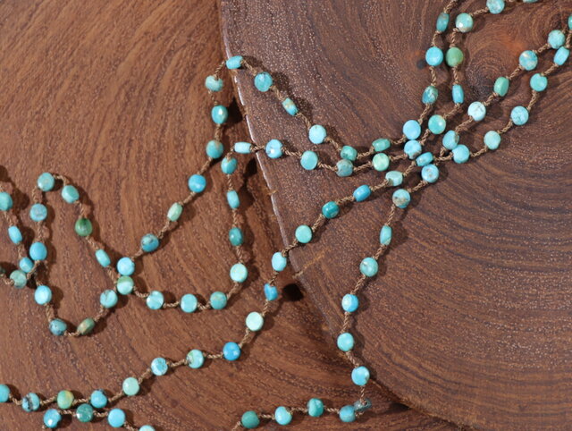 ターコイズのラリエット（Yネックレス・金属アレルギー対応） | iichi ハンドメイド・クラフト作品・手仕事品の通販