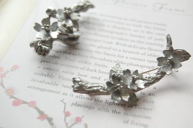 桜・さくらのブローチ[SILVER950] | iichi ハンドメイド・クラフト作品・手仕事品の通販