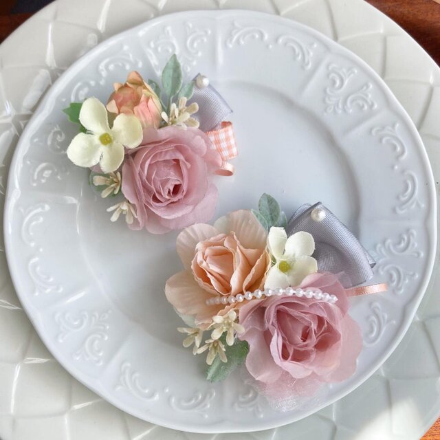 卒入学式に 春色の2way親子コサージュ166.167 | iichi ハンドメイド・クラフト作品・手仕事品の通販