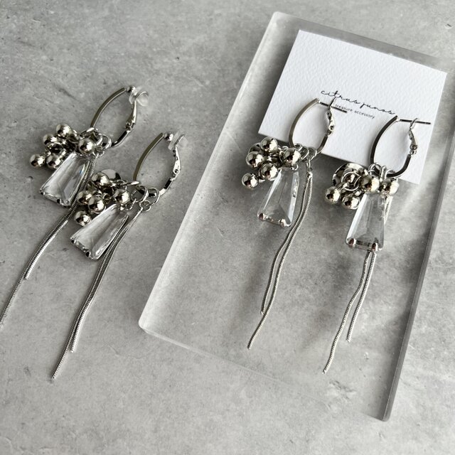 [ イヤリング変更可能 ] silver & simple pierce earring | iichi ハンドメイド・クラフト作品・手仕事品の通販