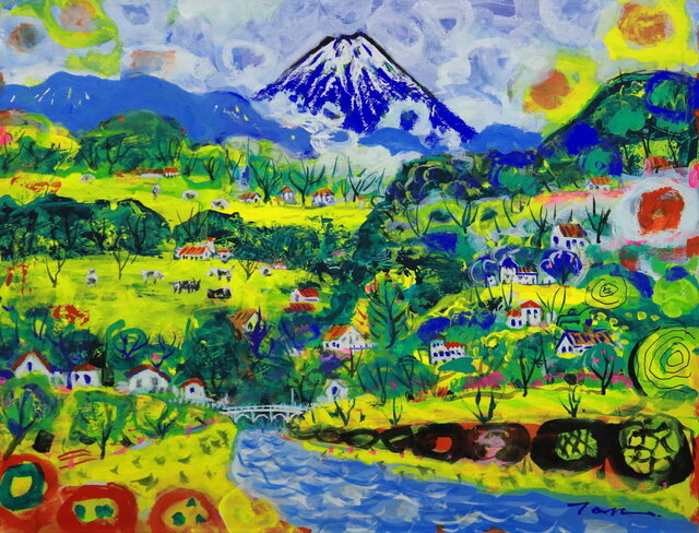 「富 士」(NO.2302) 6号F 送料無料 額付き 安本太ん 芸大卒 | iichi ハンドメイド・クラフト作品・手仕事品の通販