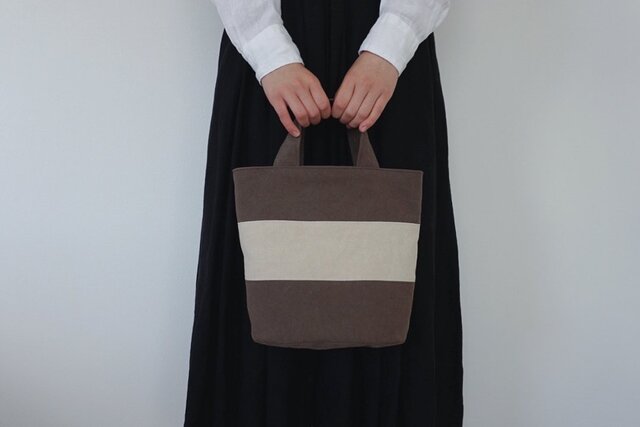 OVALTOTE - stripe -Ⅲ(M) / peach × mint × lilac | iichi ハンドメイド・クラフト作品・手仕事品の通販