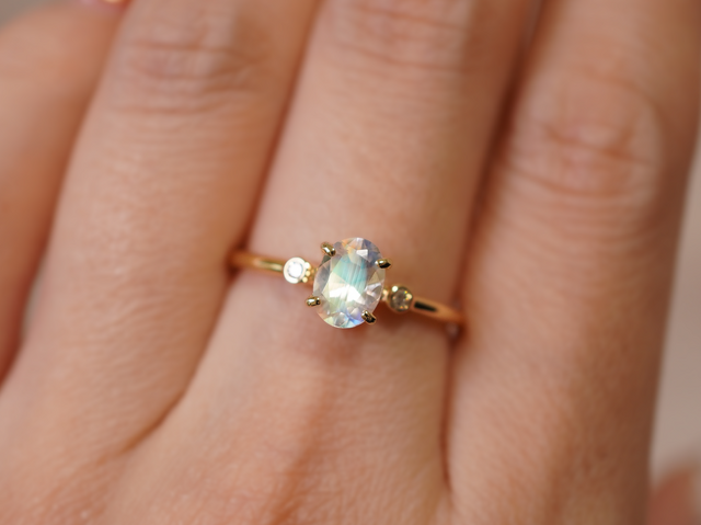 アンデシンラブラドライトリング（No.1447） | iichi ハンドメイド・クラフト作品・手仕事品の通販