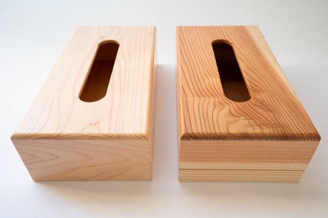三陸材のティッシュケース（ヒノキ） | iichi ハンドメイド・クラフト作品・手仕事品の通販