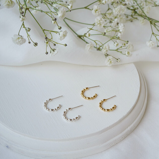 バルーンフープピアス(GR-E012、GR-E013) | iichi ハンドメイド・クラフト作品・手仕事品の通販