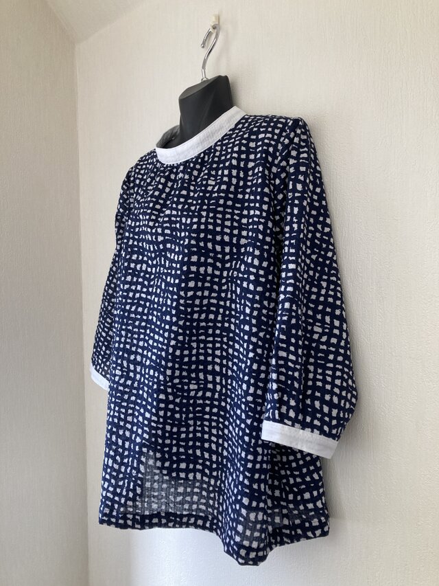 スタンドカラーのブラウスーCN | iichi ハンドメイド・クラフト作品・手仕事品の通販