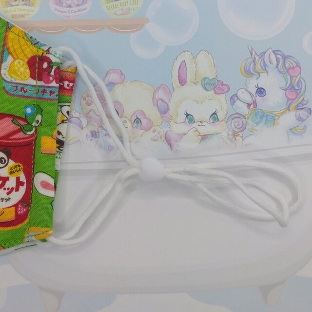 い912 レトロアニマルとお菓子缶☆立体マスク | iichi ハンドメイド・クラフト作品・手仕事品の通販