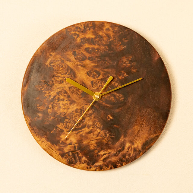 【一点モノ】花梨のレジン掛け時計（約20cm） | iichi ハンドメイド・クラフト作品・手仕事品の通販