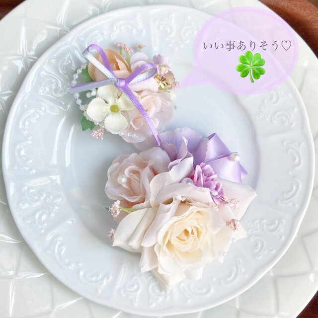 卒入学式に 春色の2way親子コサージュ174.175 | iichi ハンドメイド・クラフト作品・手仕事品の通販