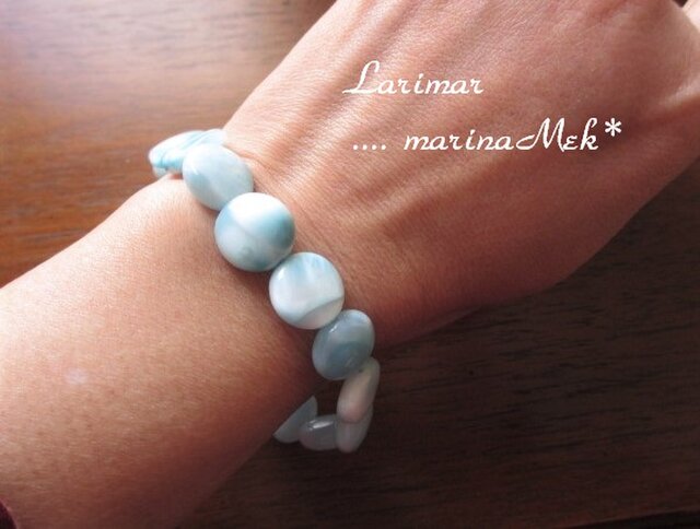 【marinMek*】ラリマーブレスレット | iichi ハンドメイド・クラフト作品・手仕事品の通販