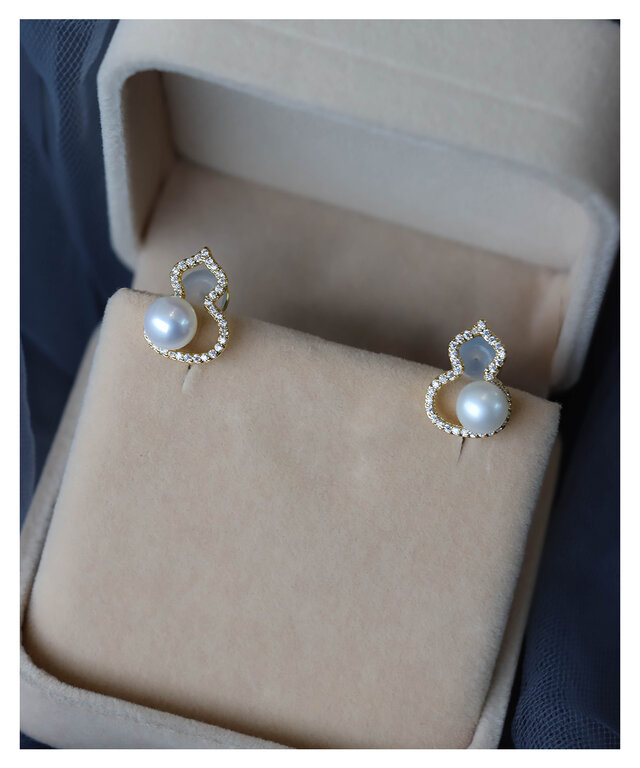 瓢箪形＊淡水パールピアス・イヤリング | iichi ハンドメイド・クラフト作品・手仕事品の通販