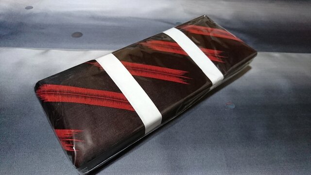 創作帯☆角帯 赤黒玉虫色に矢羽 巾約10cm | iichi ハンドメイド・クラフト作品・手仕事品の通販