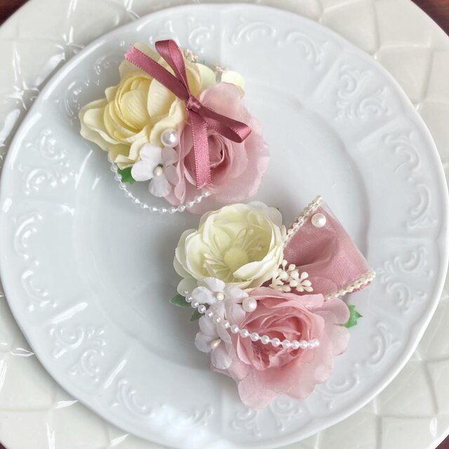 卒入学式に 春色の2way親子コサージュ227.228 | iichi ハンドメイド・クラフト作品・手仕事品の通販