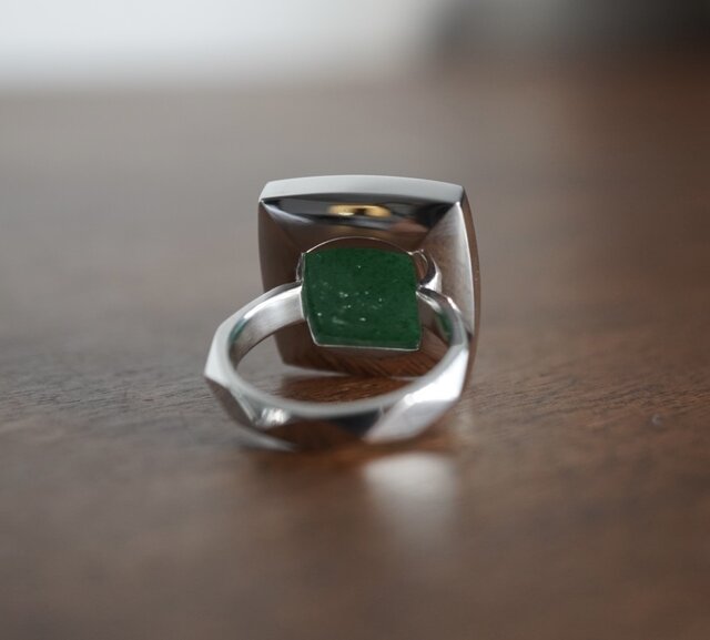green aventurin quartz ring | iichi 日々の暮らしを心地よくするハンドメイドやアンティークのマーケットプレイス