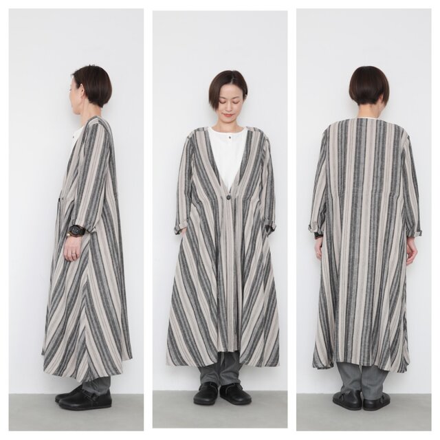 long gown / linencotton no2 | iichi ハンドメイド・クラフト作品・手仕事品の通販