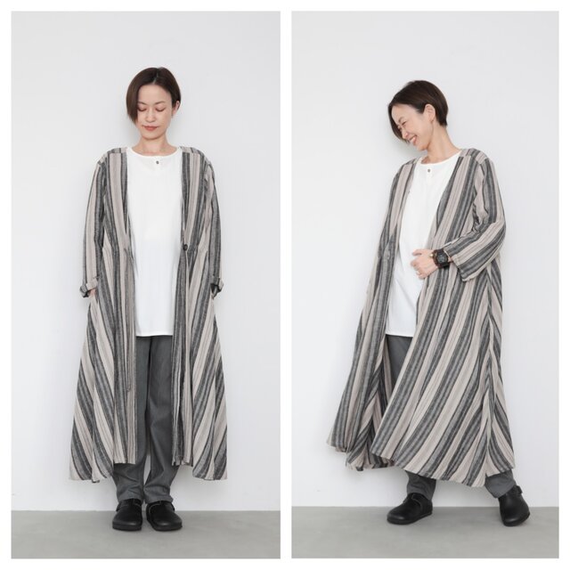 long gown / linencotton no2 | iichi ハンドメイド・クラフト作品・手仕事品の通販