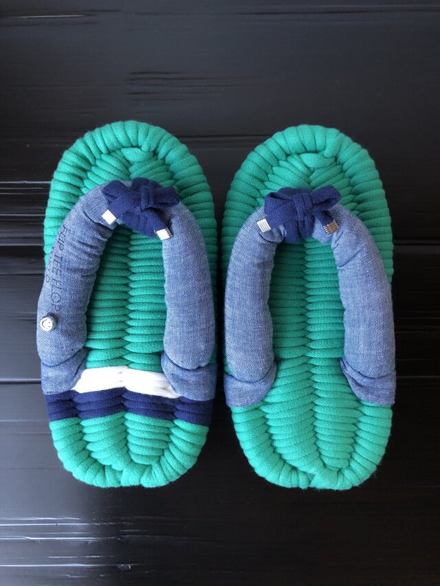 No.096【FLIP TEE FLOP】18cm 上質なJonoJonoを使った布ぞうり キッズ 子ども | iichi ハンドメイド・クラフト作品・手仕事品の通販