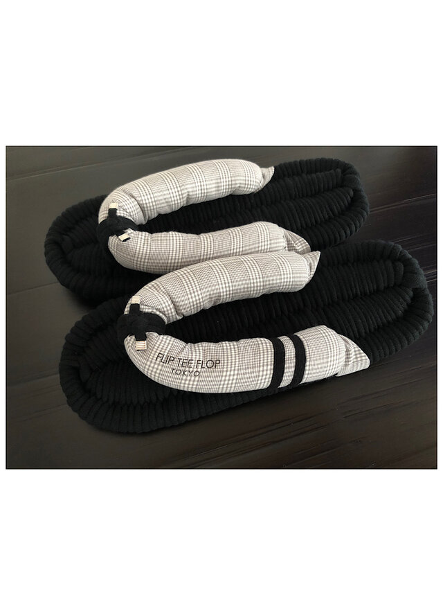 No.142【FLIP TEE FLOP】26cm《グレンチェック》上質なJonoJono使用 | iichi ハンドメイド・クラフト作品・手仕事品の通販
