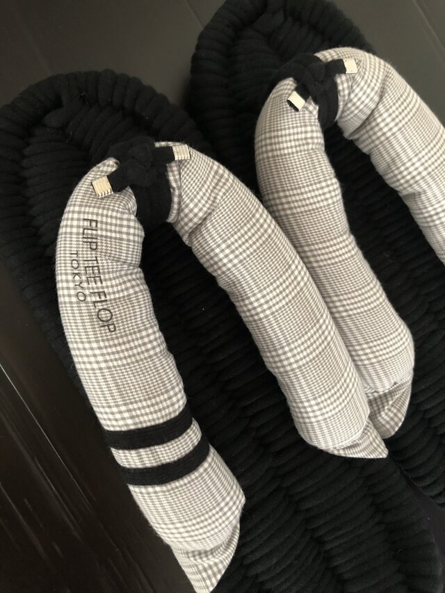 No.142【FLIP TEE FLOP】26cm《グレンチェック》上質なJonoJono使用 | iichi ハンドメイド・クラフト作品・手仕事品の通販