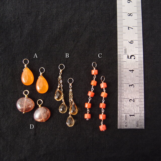 Charm Assortment【Orange】チャームセット | iichi ハンドメイド・クラフト作品・手仕事品の通販