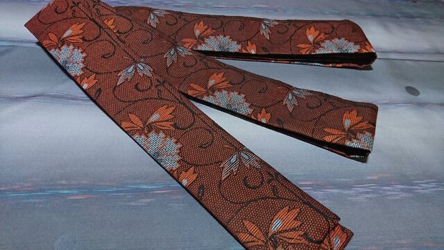 創作帯☆居合帯・半纏帯 大島風・撫子 巾約7cm | iichi 日々の暮らしを心地よくするハンドメイドやアンティークのマーケットプレイス