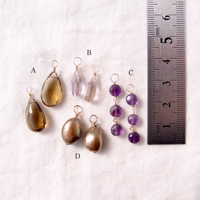 Charm Assortment【Brown + Purple】チャームセット | iichi ハンドメイド・クラフト作品・手仕事品の通販