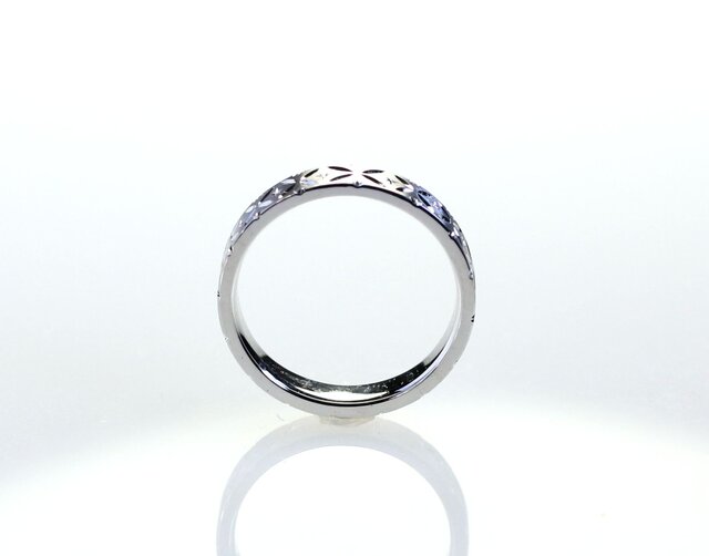 Pt900 手彫りリング(仙人草) | iichi ハンドメイド・クラフト作品・手仕事品の通販