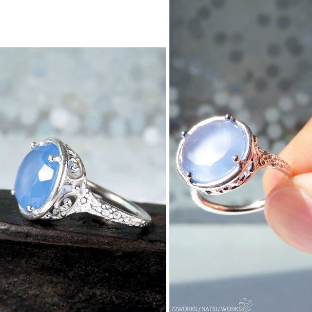カルセドニーリング / Namibian Chalcedony Ring | iichi ハンドメイド・クラフト作品・手仕事品の通販