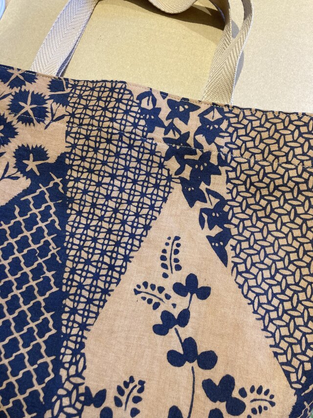 柿渋染め浴衣地トートバッグ 11 | iichi ハンドメイド・クラフト作品・手仕事品の通販