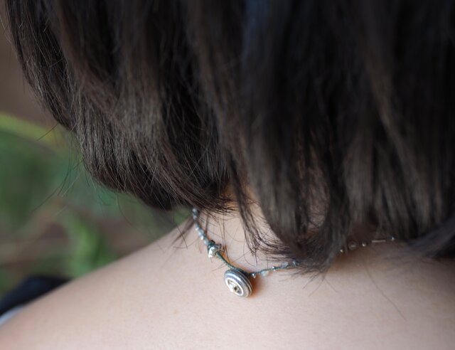 トライバルチャーム x リビアングラス アミュレットペンダント silver950 | iichi ハンドメイド・クラフト作品・手仕事品の通販