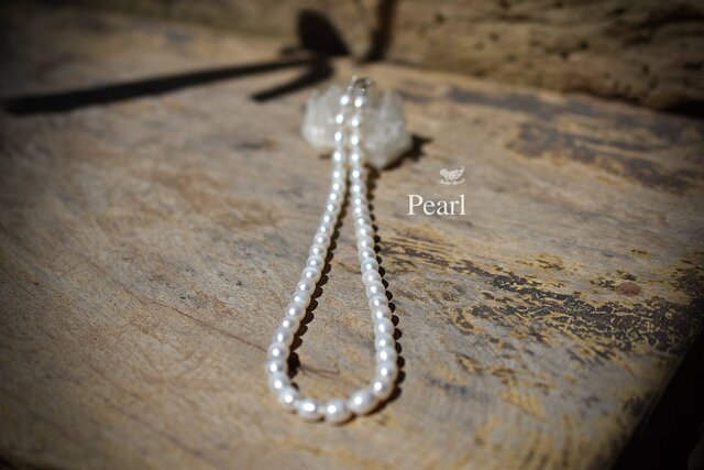 命の自然★真珠パール トルマリンネックレス983 | iichi ハンドメイド・クラフト作品・手仕事品の通販