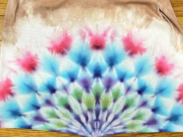 タイダイ染め Tシャツ XLサイズ 曼荼羅 ベージュ Hippies Dye HD18-91 | iichi ハンドメイド・クラフト作品・手仕事品の通販