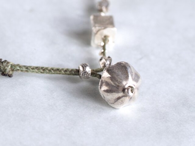 【キューブ x エスニック】シルバー ブレスレット silver950 | iichi ハンドメイド・クラフト作品・手仕事品の通販