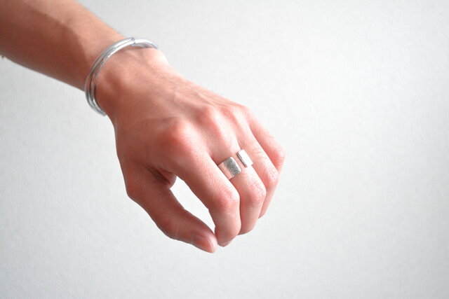 【全2種】幅太アルミオープンリング typeB | iichi ハンドメイド・クラフト作品・手仕事品の通販