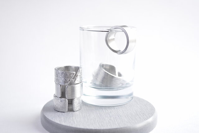 【全2種】幅太アルミオープンリング typeB | iichi ハンドメイド・クラフト作品・手仕事品の通販