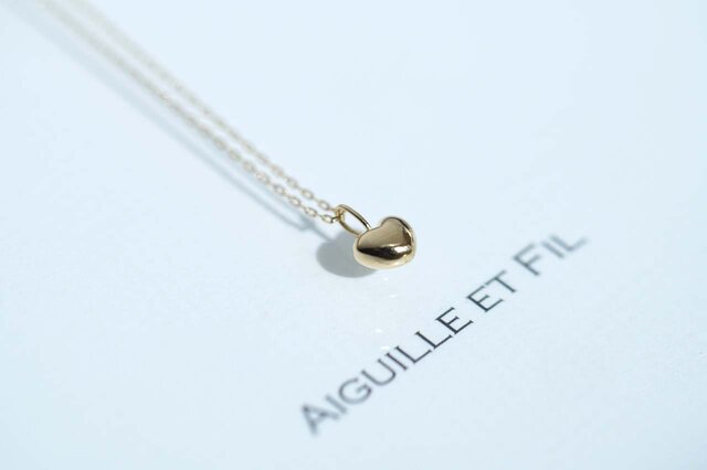 【送料無料】K18 ハート スライドチェーンネックレス 45cm | iichi 日々の暮らしを心地よくするハンドメイドやアンティークのマーケットプレイス