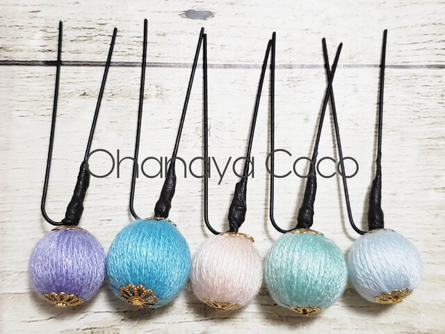 和玉ボール5本Set Bzタイプ① 髪飾り 成人式 袴 振袖 七五三 | iichi 日々の暮らしを心地よくするハンドメイドやアンティークのマーケットプレイス