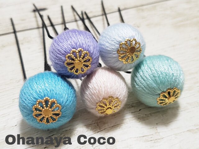 和玉ボール5本Set Bzタイプ① 髪飾り 成人式 袴 振袖 七五三 | iichi 日々の暮らしを心地よくするハンドメイドやアンティークのマーケットプレイス