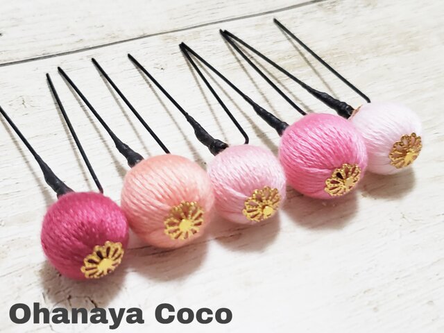 和玉ボール5本Set Bzタイプ② 髪飾り 成人式 袴 振袖 七五三 | iichi 日々の暮らしを心地よくするハンドメイドやアンティークのマーケットプレイス