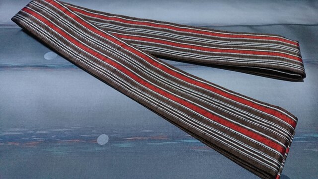 創作帯☆居合帯 半纏帯 玉虫ストライプ 巾約7cm | iichi 日々の暮らしを心地よくするハンドメイドやアンティークのマーケットプレイス