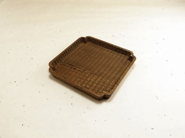 入隅 我谷盆 栗 15×15×2cm ブラウン その2 | iichi ハンドメイド・クラフト作品・手仕事品の通販