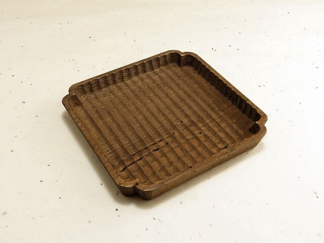 【4枚セット】入隅 我谷盆 栗 15×15×2cm ブラウン | iichi ハンドメイド・クラフト作品・手仕事品の通販