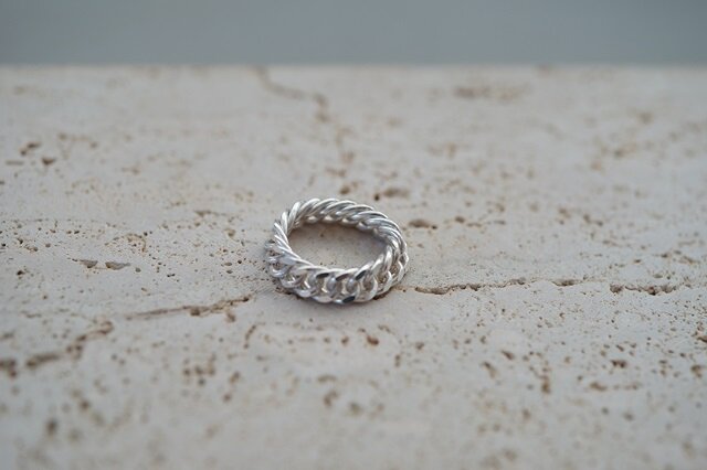 【en 】silver925 chain ring ② 13号 | iichi ハンドメイド・クラフト作品・手仕事品の通販