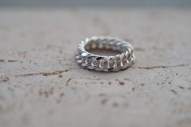 【en 】silver925 chain ring ② 13号 | iichi ハンドメイド・クラフト作品・手仕事品の通販