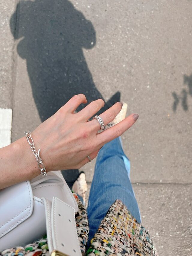 【en 】silver925 chain ring ② 13号 | iichi ハンドメイド・クラフト作品・手仕事品の通販