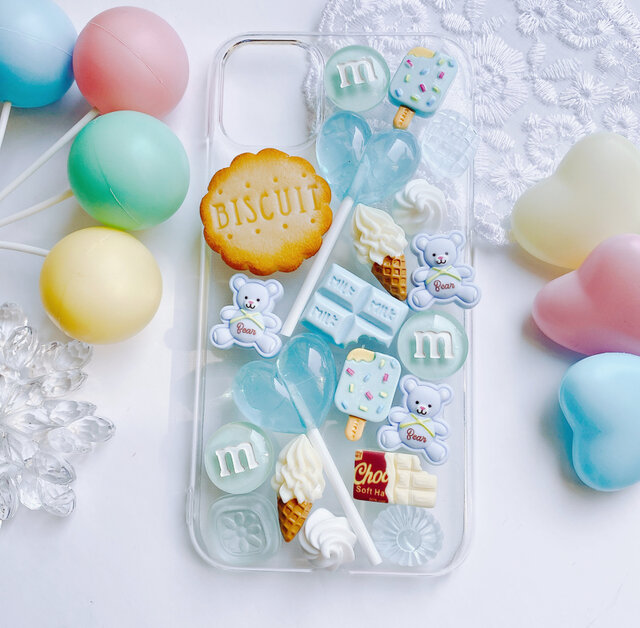 CANDY POP ice mint お菓子のiPhoneケース フェイクスイーツ | iichi ハンドメイド・クラフト作品・手仕事品の通販