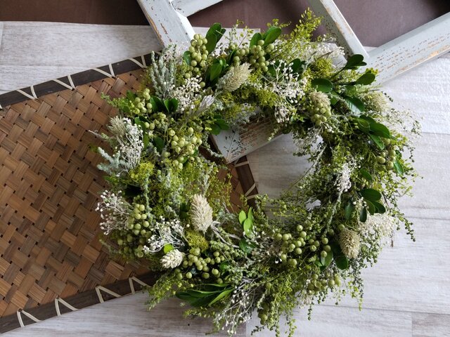 【母の日2023】新緑グリーンのwreath | iichi ハンドメイド・クラフト作品・手仕事品の通販
