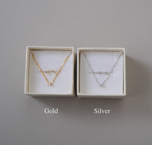 【箱入り】〔Silver925〕 Sジルコニアピアス&ネックレス セット (7W-E039S、7W-E040S) | iichi ハンドメイド・クラフト作品・手仕事品の通販