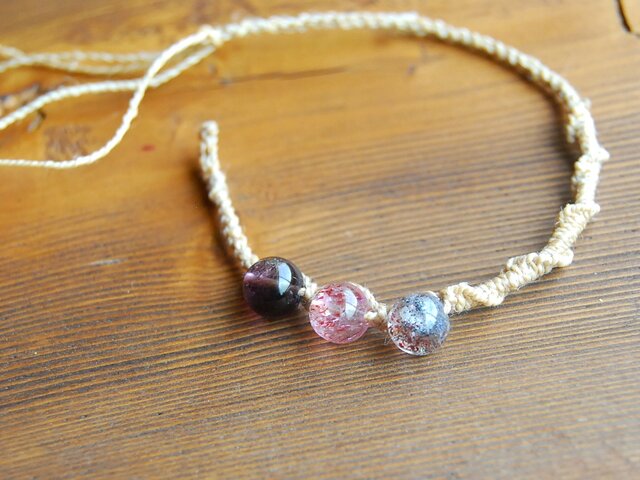 hemp&ｽｰﾊﾟｰｾﾌﾞﾝ8mmのﾌﾞﾚｽﾚｯﾄ ⁑長さｵｰﾀﾞｰ可⁑ | iichi ハンドメイド・クラフト作品・手仕事品の通販